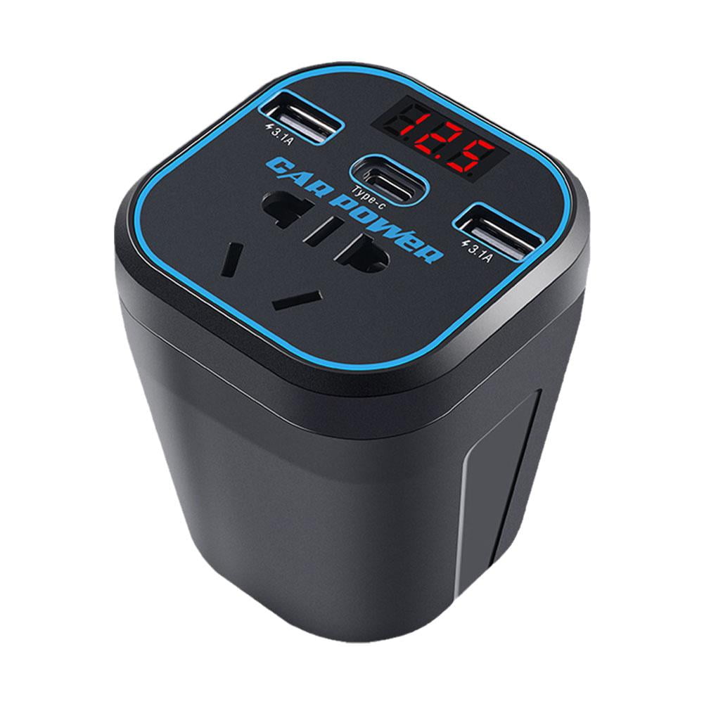 Car Power Inverter 24V12V to 220V Led Display 3 USB P5 New Ports - Walmart.com