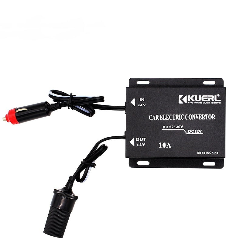 Car Power Supply Converter Transformer Convert 24V To 12V Cigarette ...