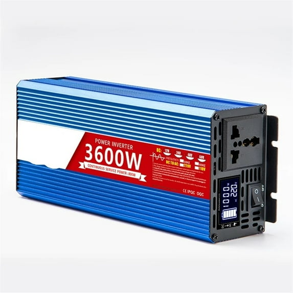 Car Power Supply Mini DC Converter 12V Pure Sine Wave to AC 1600W 0W ...