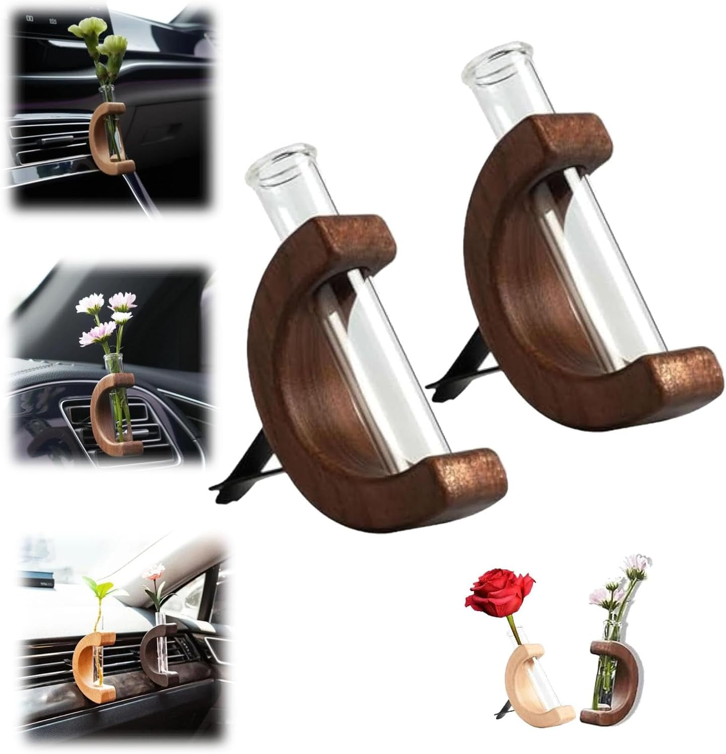 Car Propagation Vase Vent Clip, Cars Air Vent Flower Vas Clip, Car Vent ...