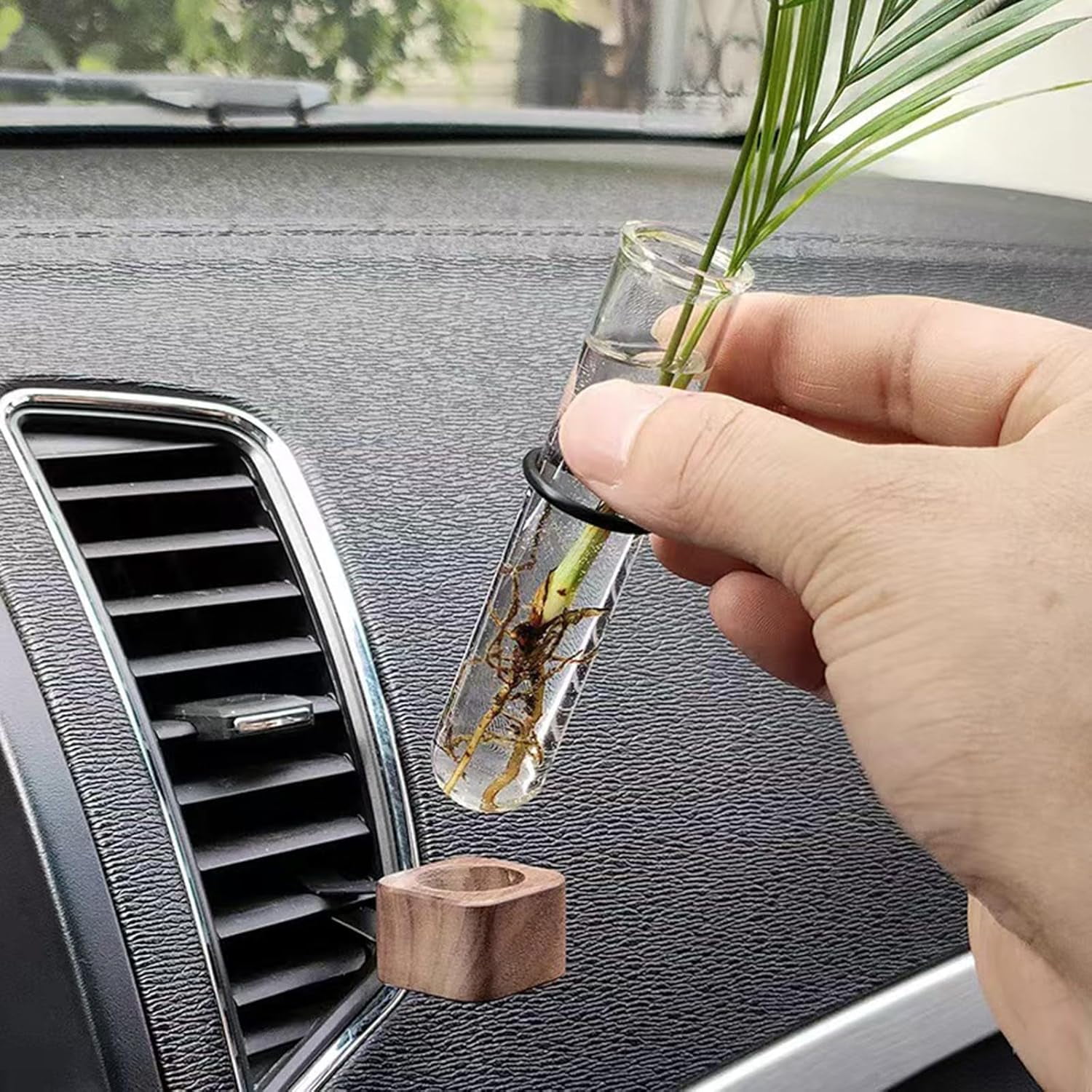 Car Propagation Vase Vent Clip, Clips to Any Vent, Wooden Removable ...