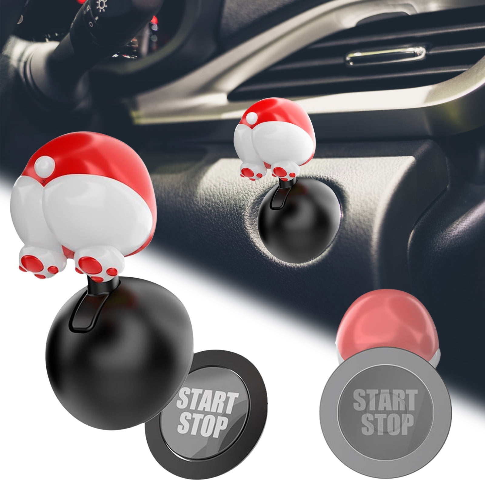 Car Push to Start Button Rocker, Car Engine Start Stop Button Joystick ...