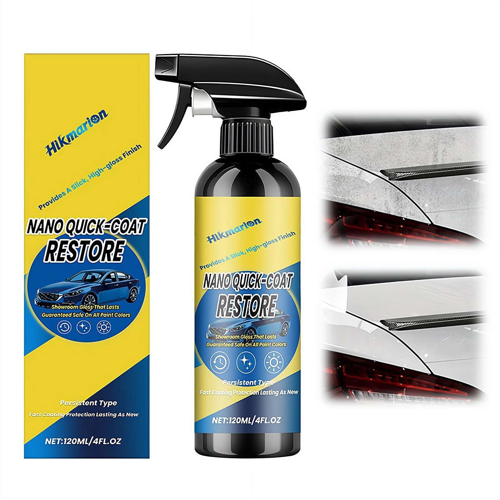 Car Quick-Coat Restore Spray, 120ml Nano Coating Agent, Waterless Wash ...