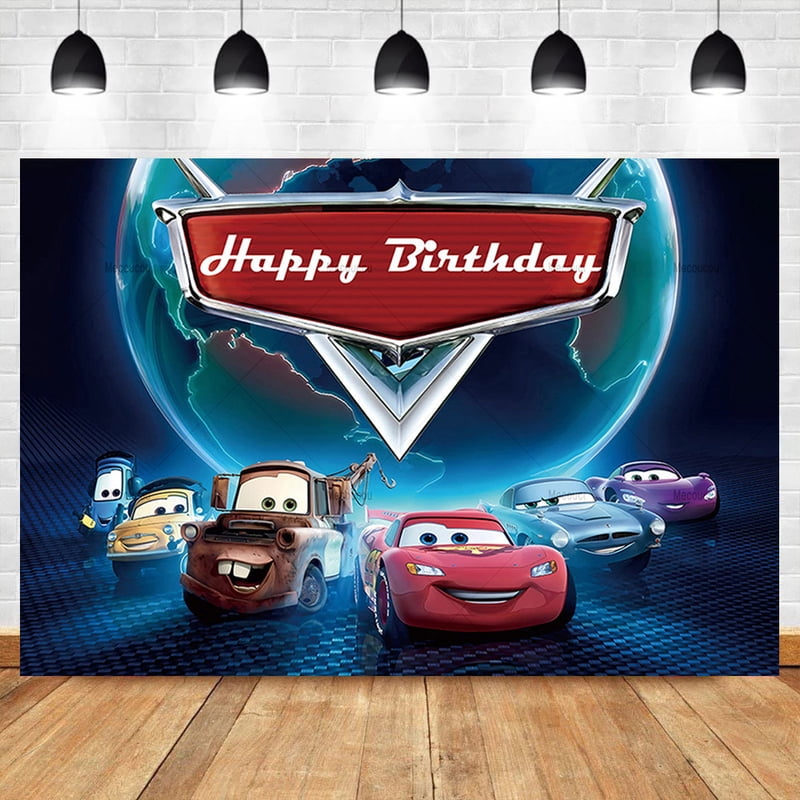 Car Racing Birthday 7x5ft Backdrop Racing Car Story Black White Grid ...