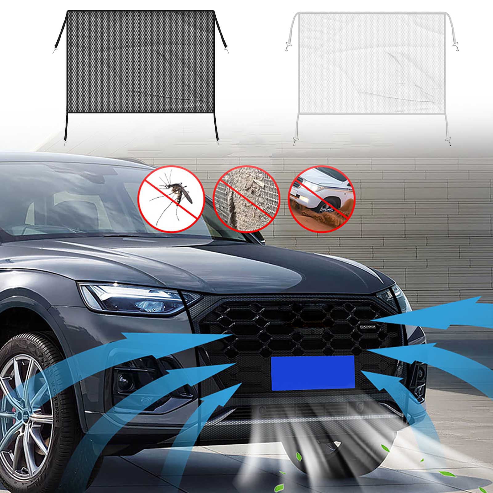 Car Radiator Grille Mesh Guard, Black Protective Water Tank Shield ...