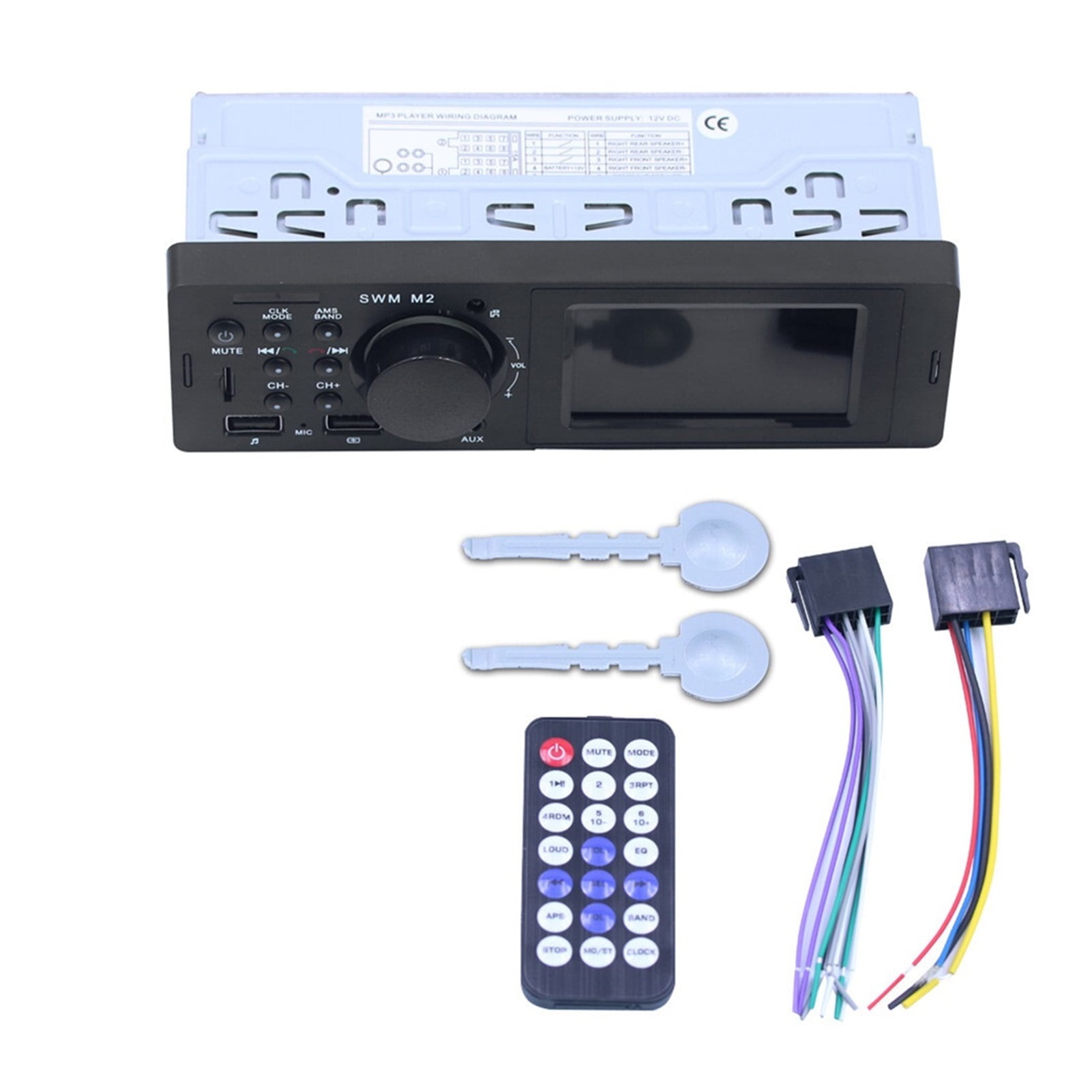 Car Radio 1 Din Car MP3 Player FM Radios TF USB Stereo Bluetooth Remote ...