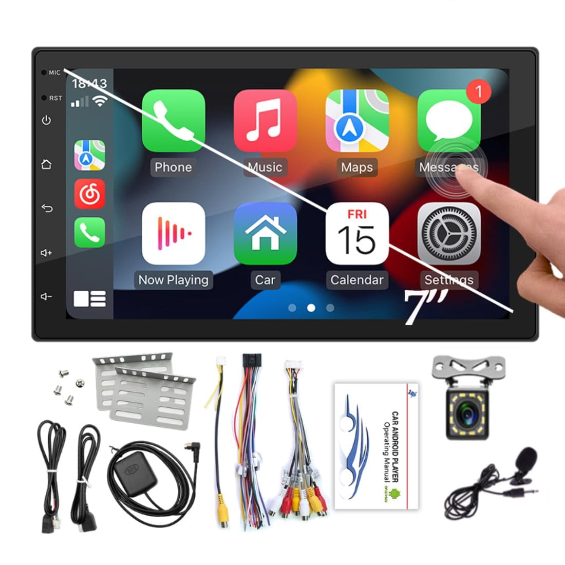 Car Radio Android 11 System 1GB+ 16GB Car Stereo Wireless Carplay ...