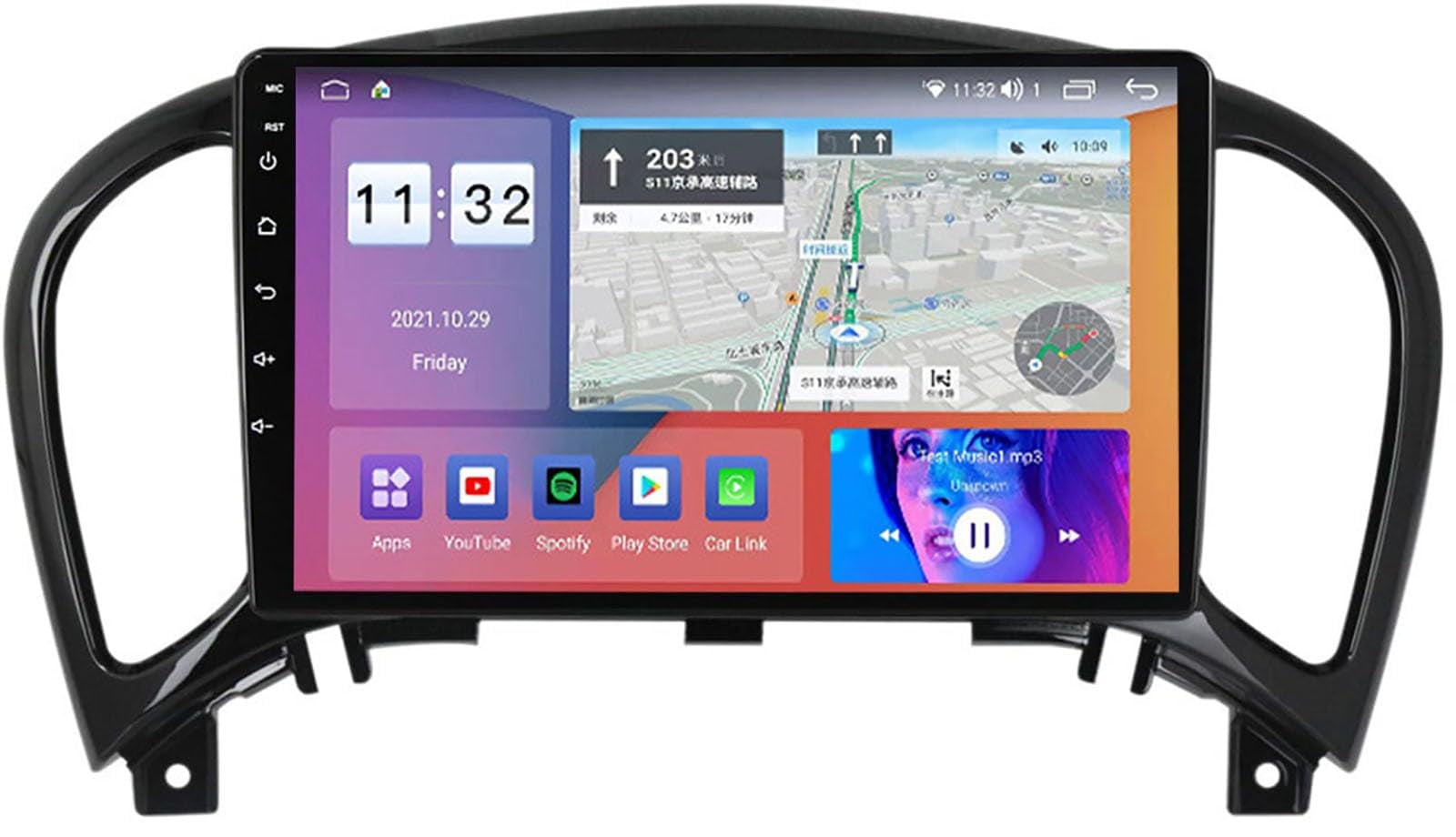 Car Radio Android 12 Car Stereo for N-Issan Juke 2010-2014 ,GPS Sat ...