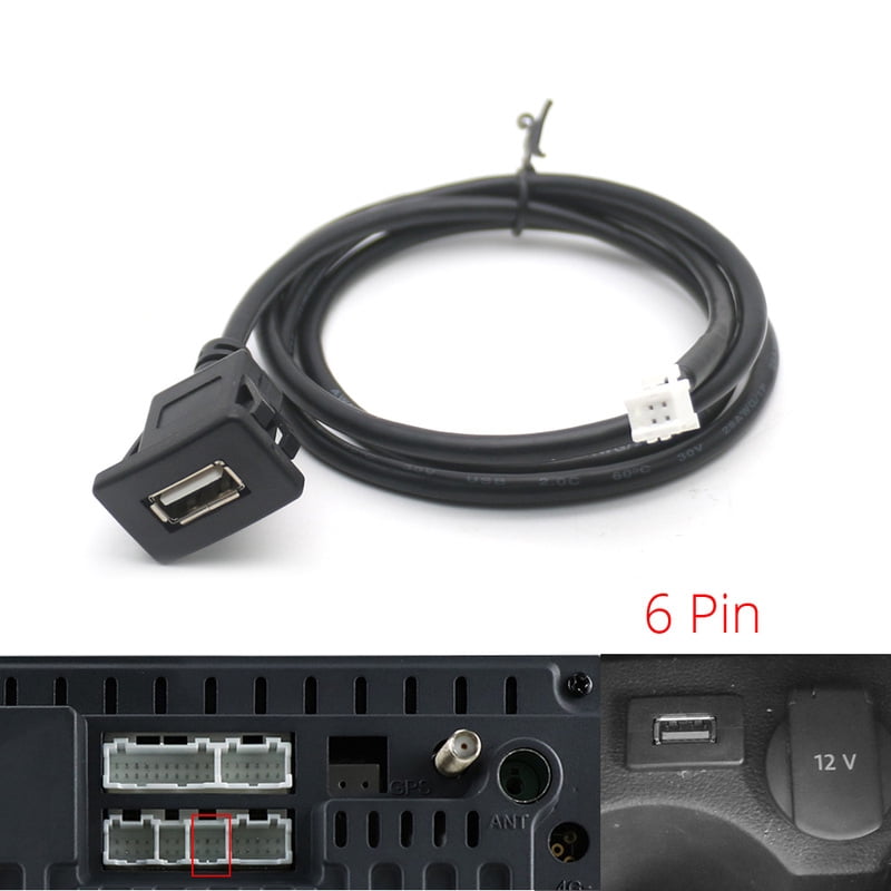 Car Radio Android Multimedia Player 4 6 Pin to USB Female Interface ...