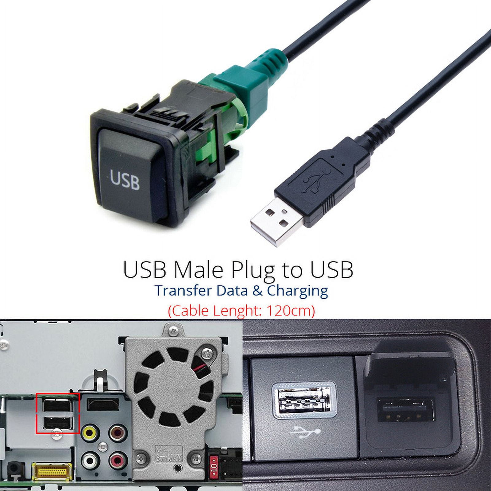 Car Radio Android Player 4 6 Pin USB Data Transfer Switch Cable Adapter ...