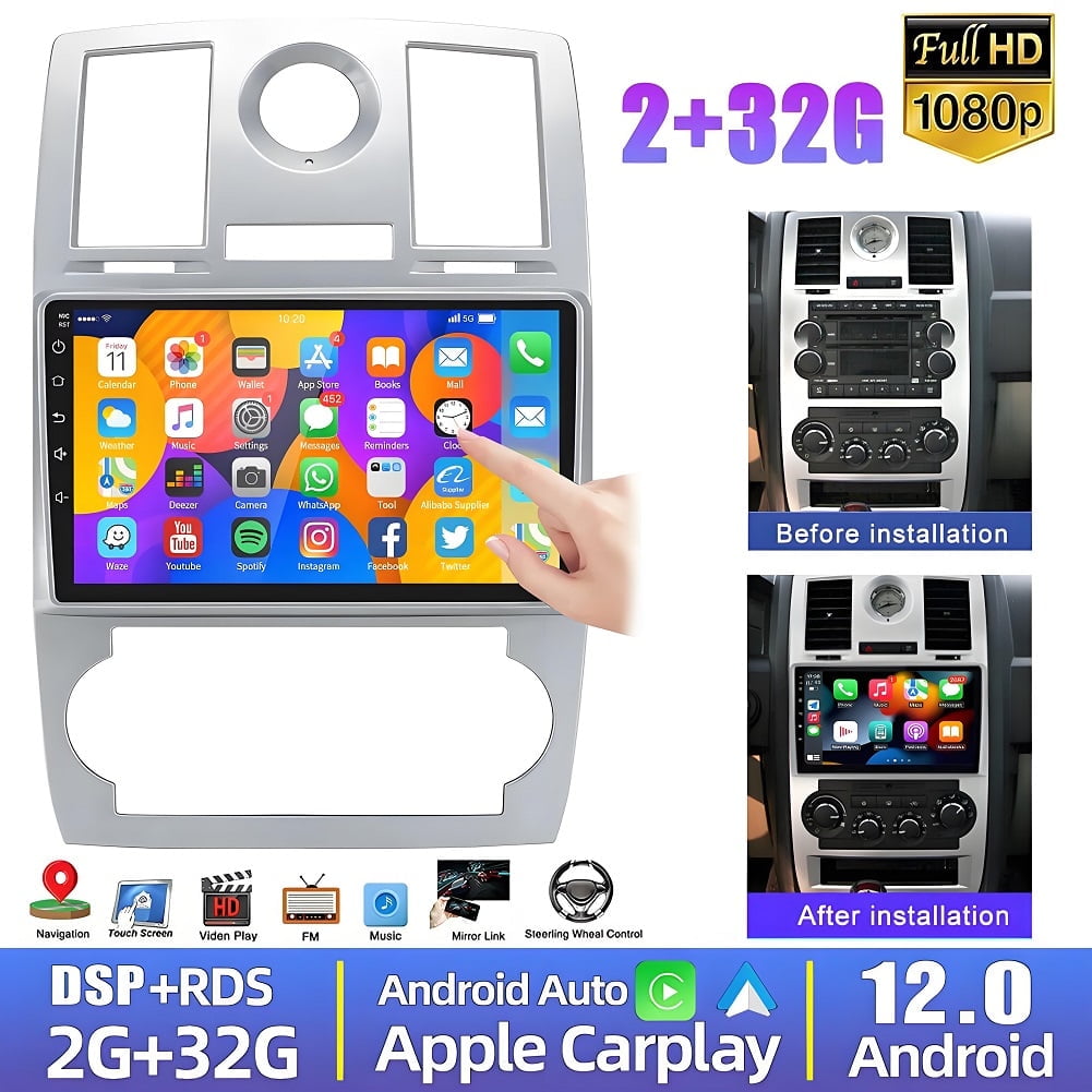 Gsuatey Car Radio for Chrysler 300C 2004 2005 2006 2007, Android 13 ...