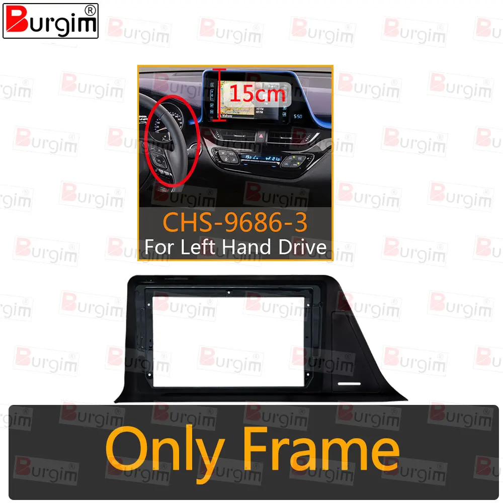 Car Radio Fascias For Toyota C-HR CHR 2016-2020 LHD RHD 9 inch Stereo ...