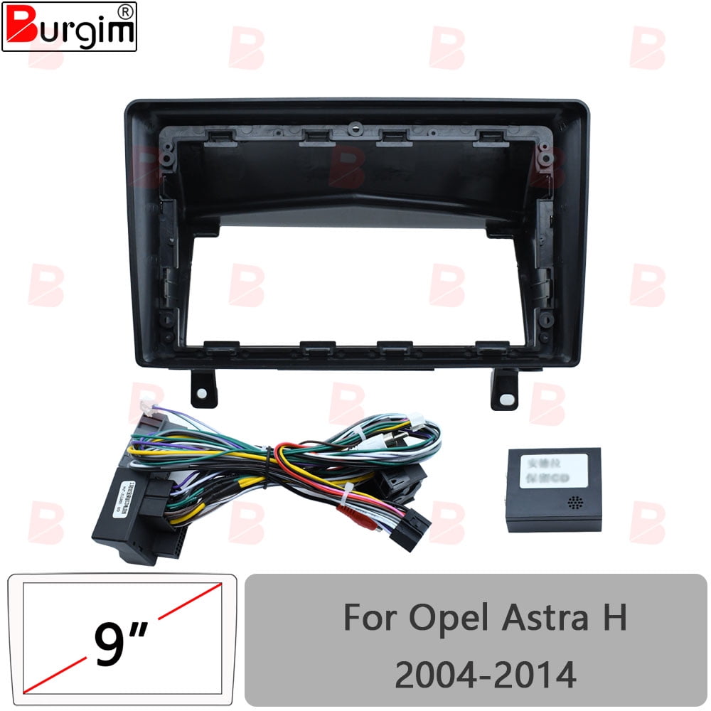 Car Radio Fascias Frame For Opel Astra H 2004-2014 9 inch Stereo Panel ...