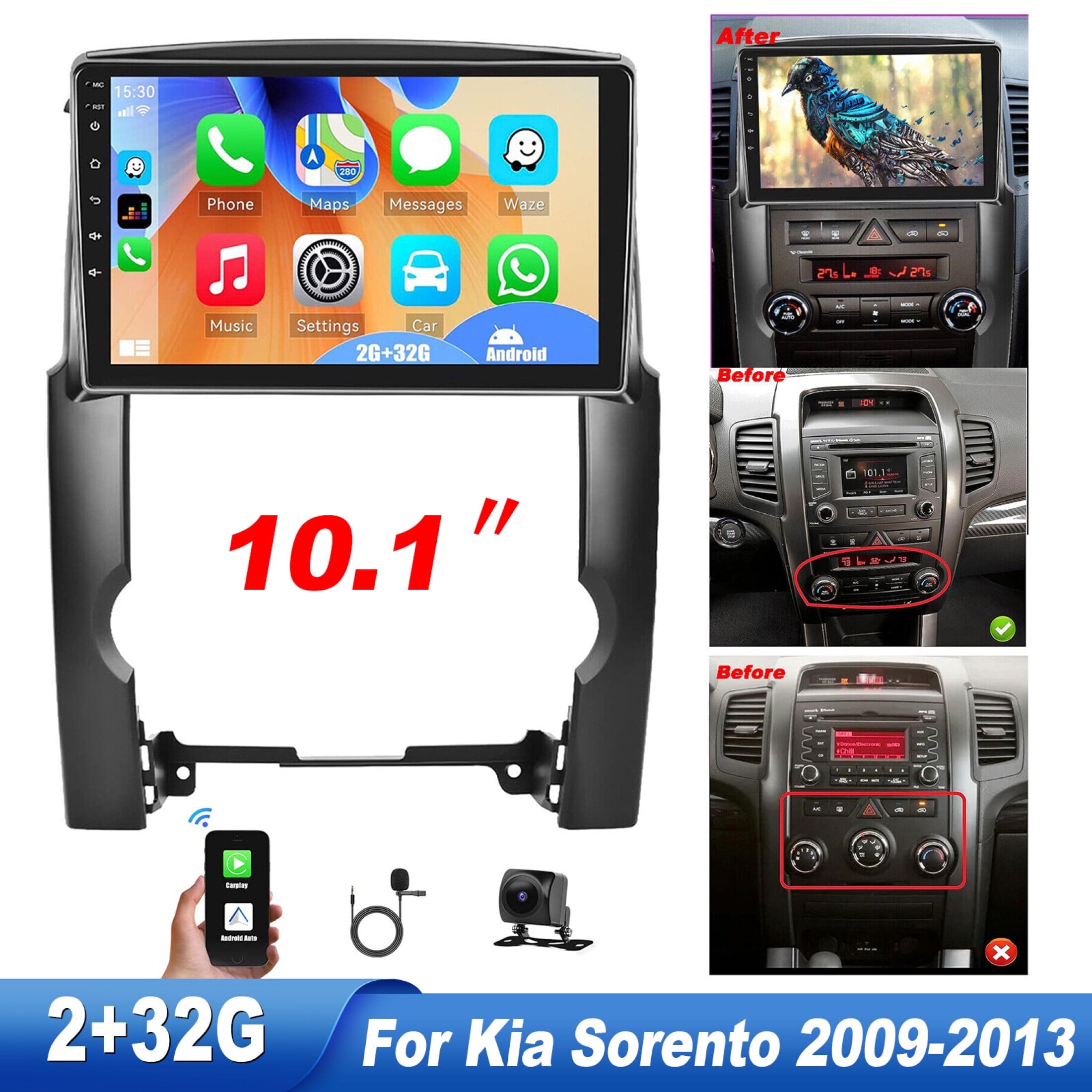Car Radio for Kia Sorento 2009-2013 Android 13 Car Stereo with Wireless ...