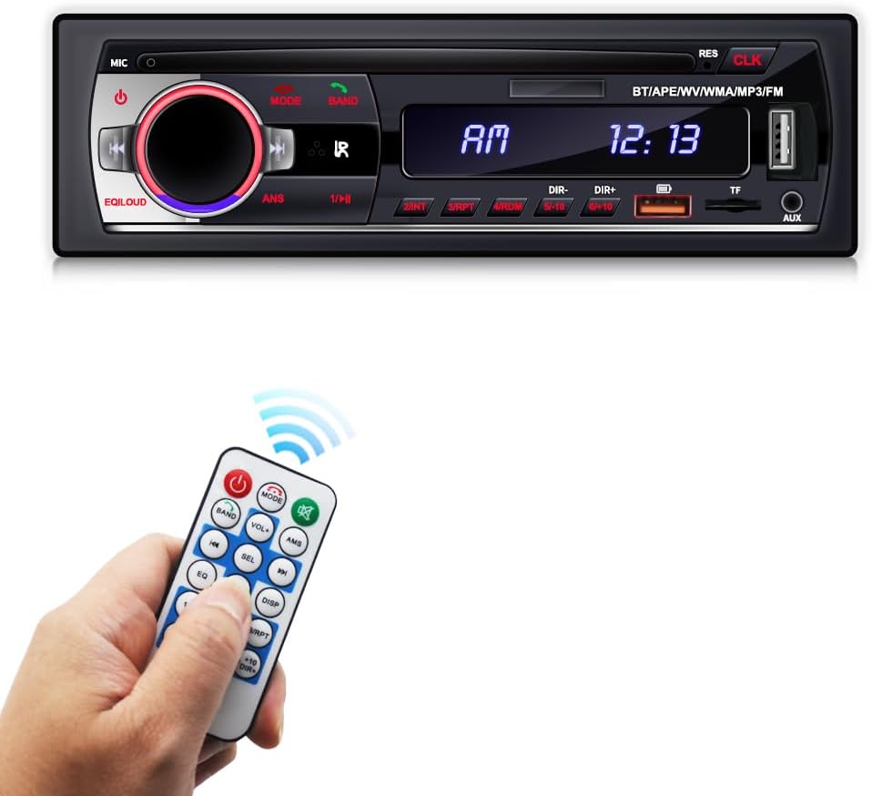 Car Radio,Signal din,Bluetooth,FM Radio Receiver,Remote Control,MP3,USB ...