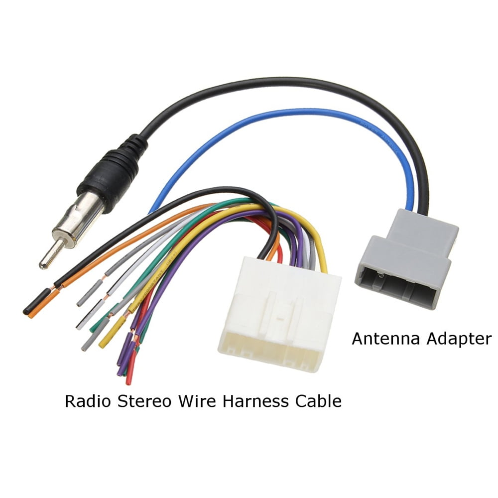 Car Radio Stereo 20Pin Wire Harness Cable Antenna Adapter For Nissan Subaru Walmart