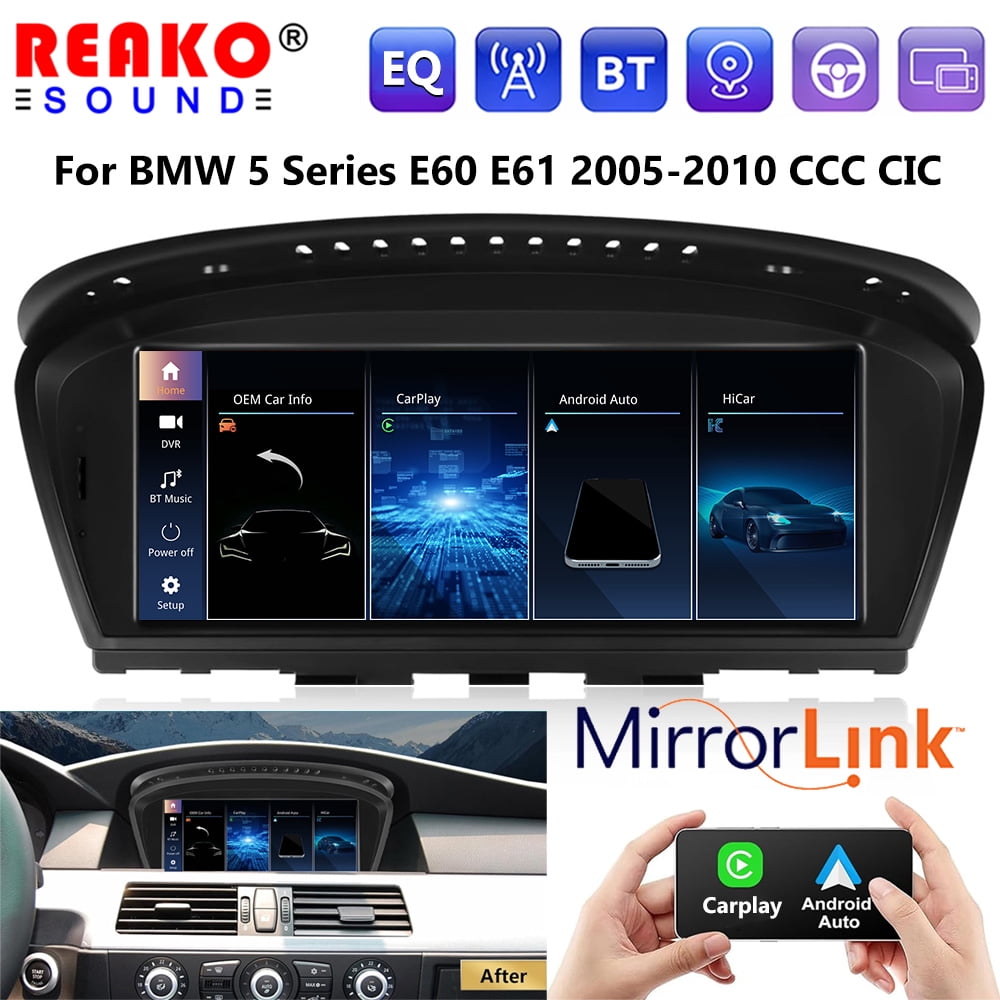 Car Radio Stereo for BMW 3/5 Series E60 E61 E63 E64 E90 E91 E92 2004-2008,Stereo Multimedia ...