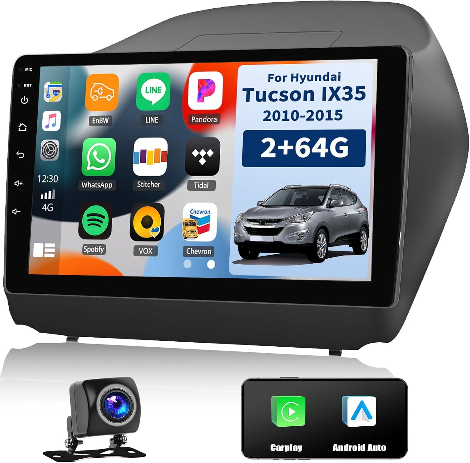 Car Radio Stereo for Hyundai Tucson IX35 2010-2015,2G+64G Android 13 ...