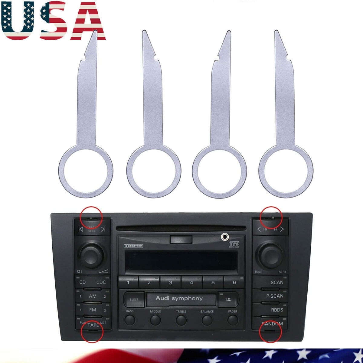 Car Radio Stereo Removal Release Tool Key for Audi Mercedes Benz Ford ...