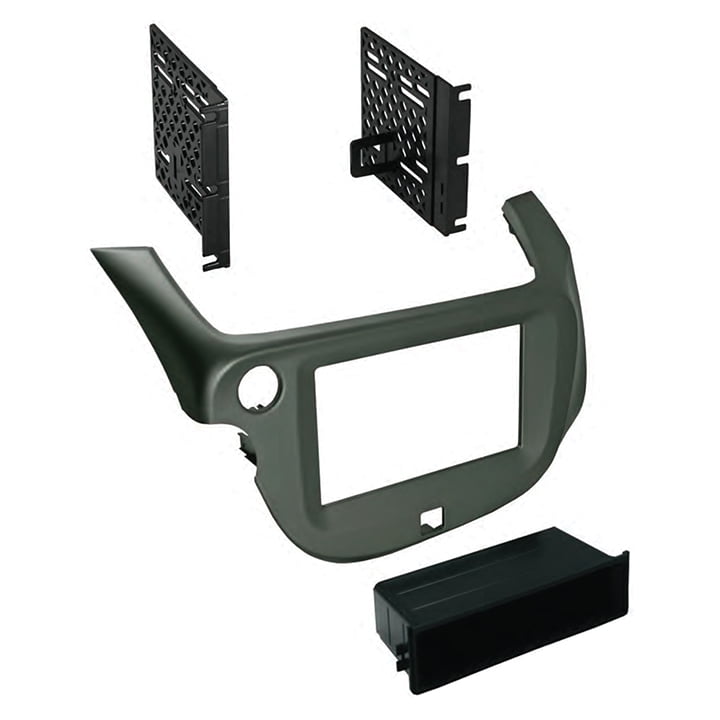 Car Radio Stereo Single Double Din Silver Dash Kit Pocket for 2009-13 ...