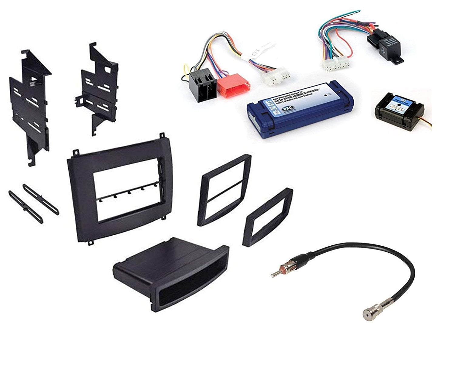 Car Radio Stereo Single Double Din Trim Dash Kit for 2003-2007 Cadillac ...