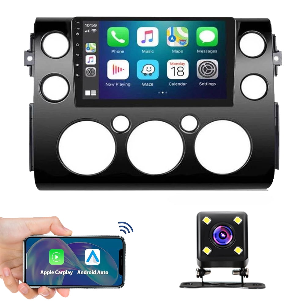 Car Radio Stereo for Toyota FJ Cruiser 2007-2013, Carplay Andriod Auto ...