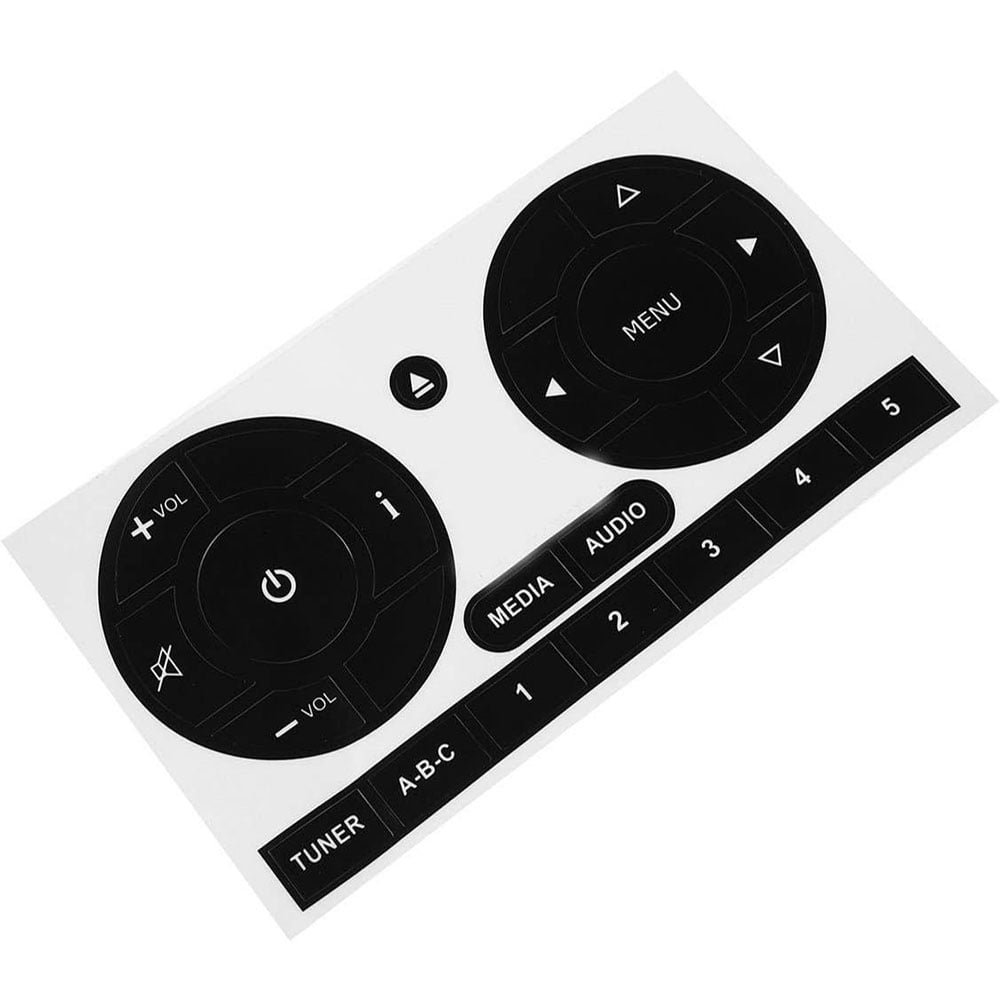 Car Radio Stereo Worn Peeling Button Repair Decal Sticker For Fiat 500 ...