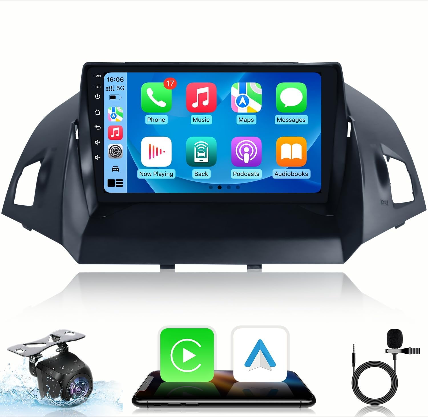 Car Radio Stereo for Ford Escape 2013-2018 with Wireless Carplay ...