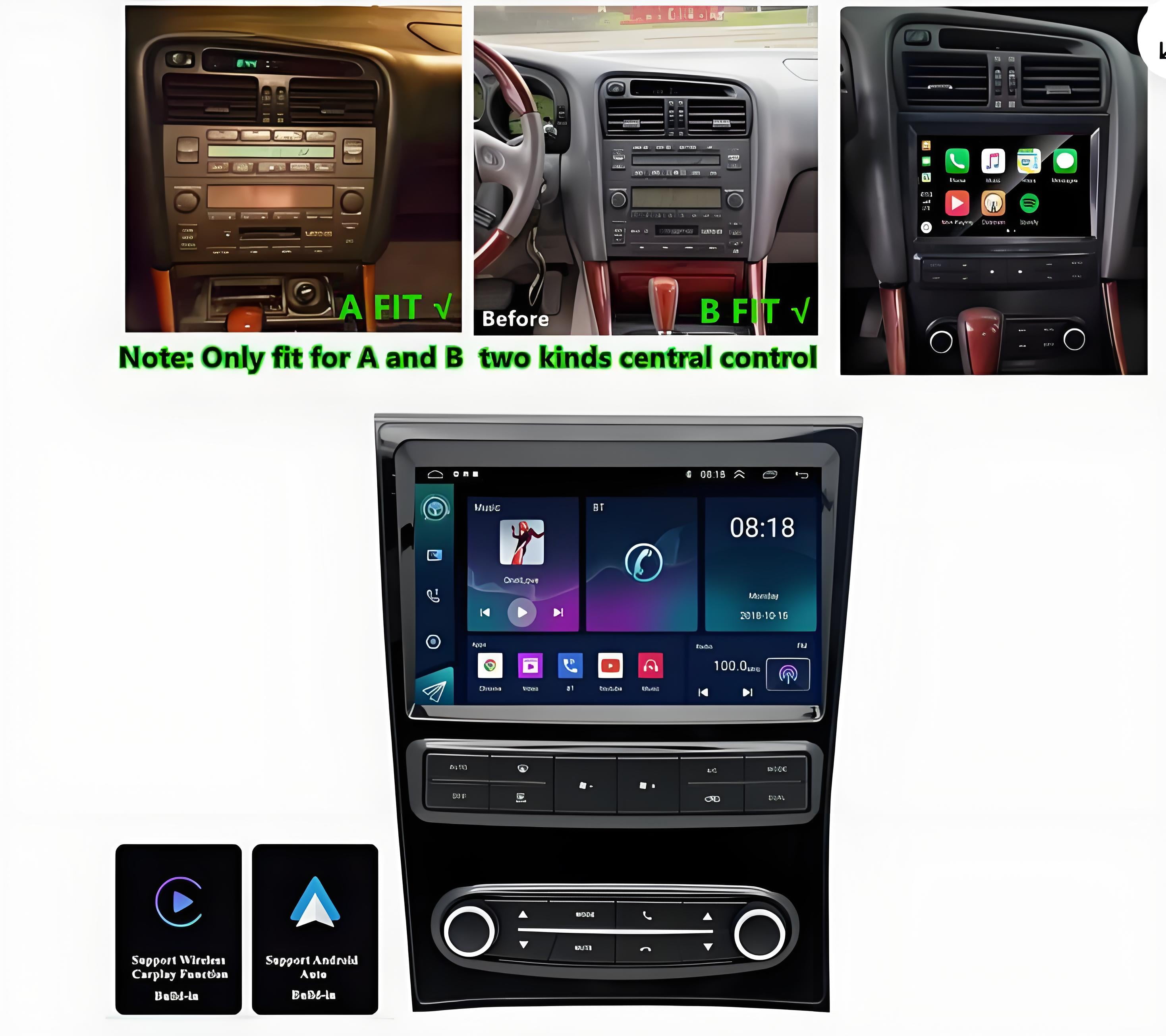 Car Radio Stereo for Lexus GS300 GS400 GS430 1998-2005 9" Android 13 ...