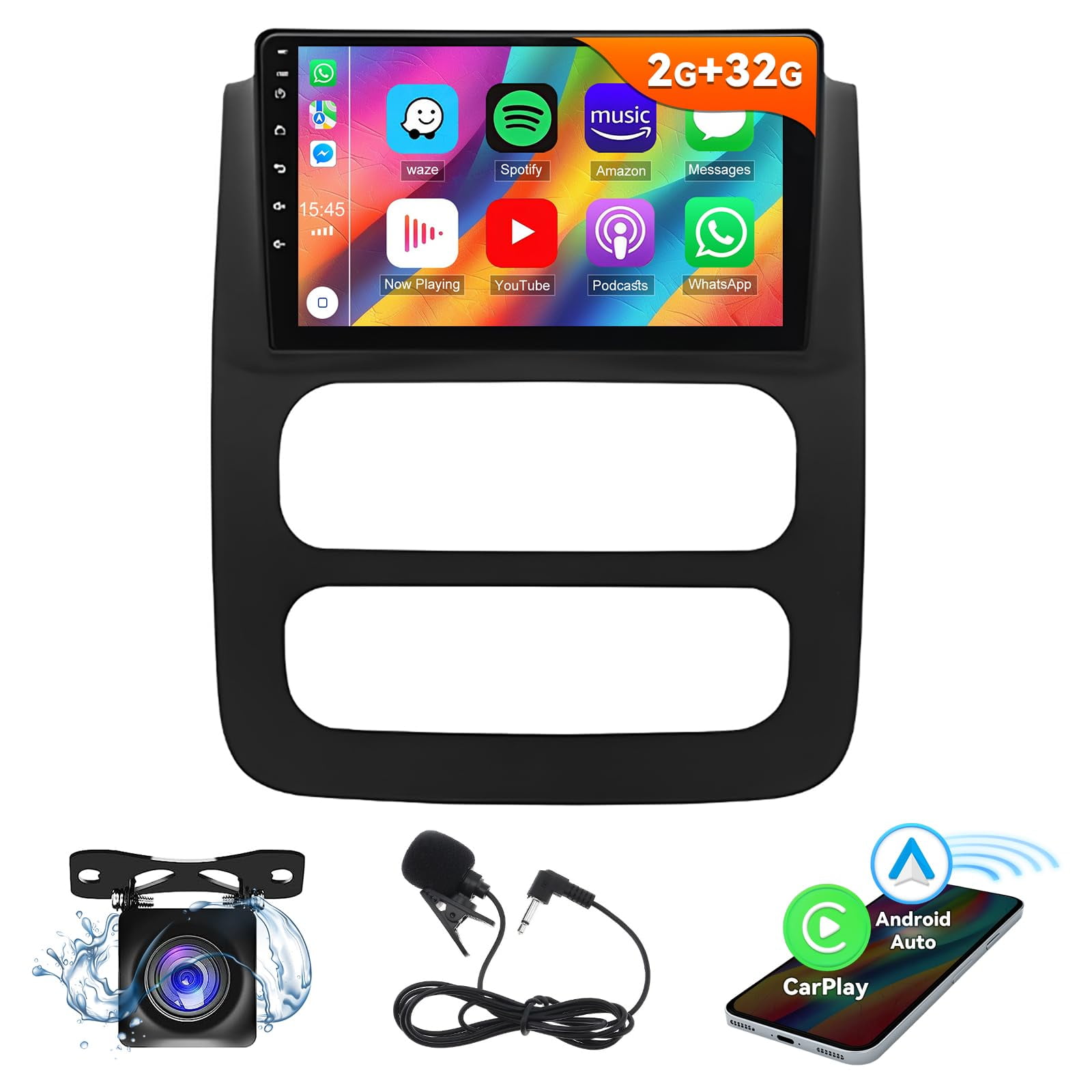Car Radio Upgrade for Dodge Ram 1500 2500 2003 2004 2005, 9 Inch Touch ...