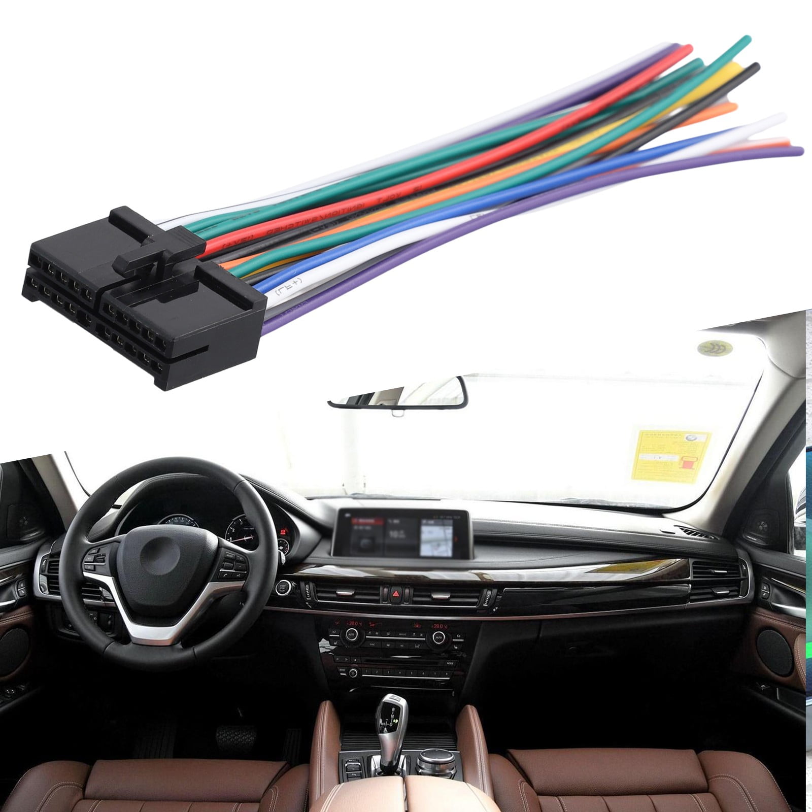 Car Radio Wire Harness 20pin Audio Wiring Adapter Cable T- Power Cord ...