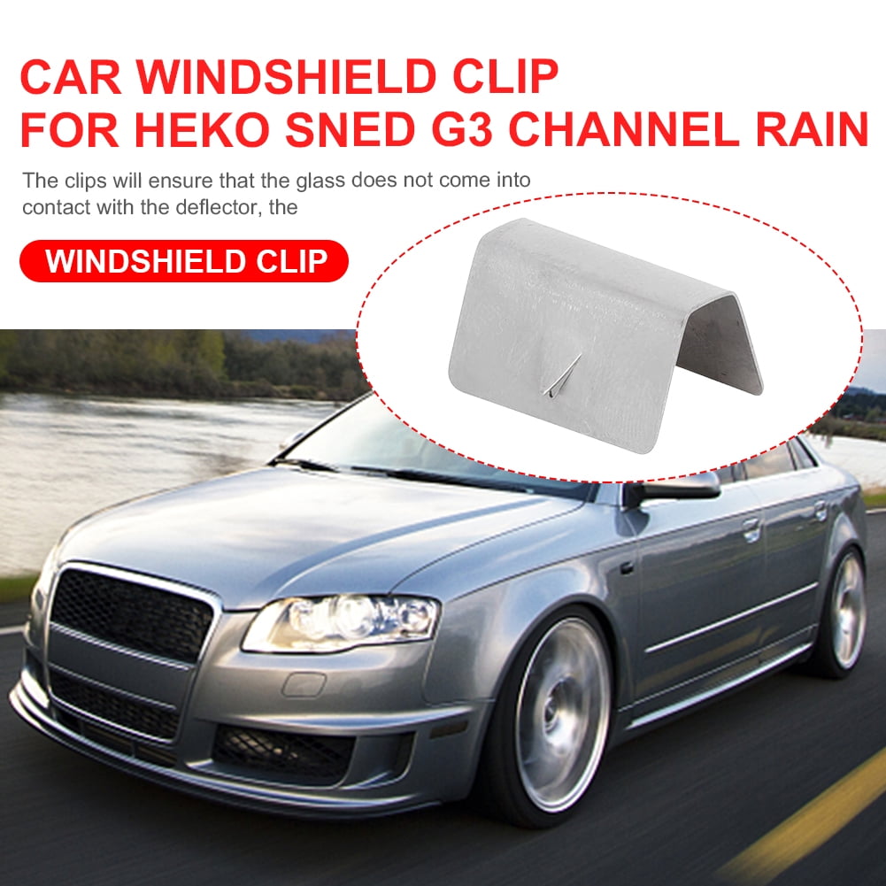 Car Rain Guard Channel Clips Stainless Steel Fit for HEKO SNED G3 (6Pcs ...