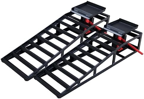Car Ramps, 2 Pack Hydraulic Car Ramps 5T 11000lbs Capacity Low Profile ...