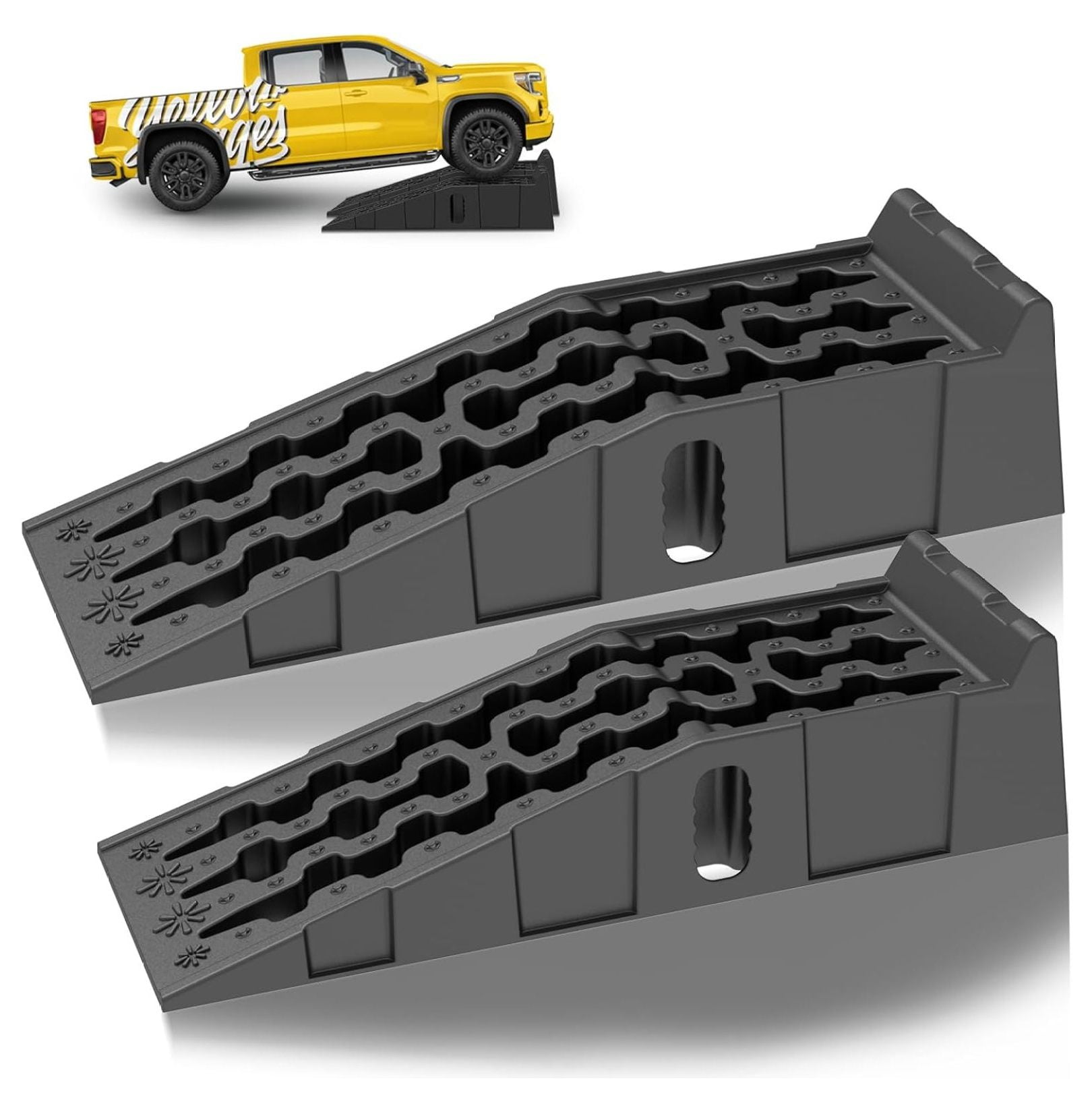 Car Ramps for Oil Vehicle Ramps for Garage 2 Ton (4500 lb) Lifting ...