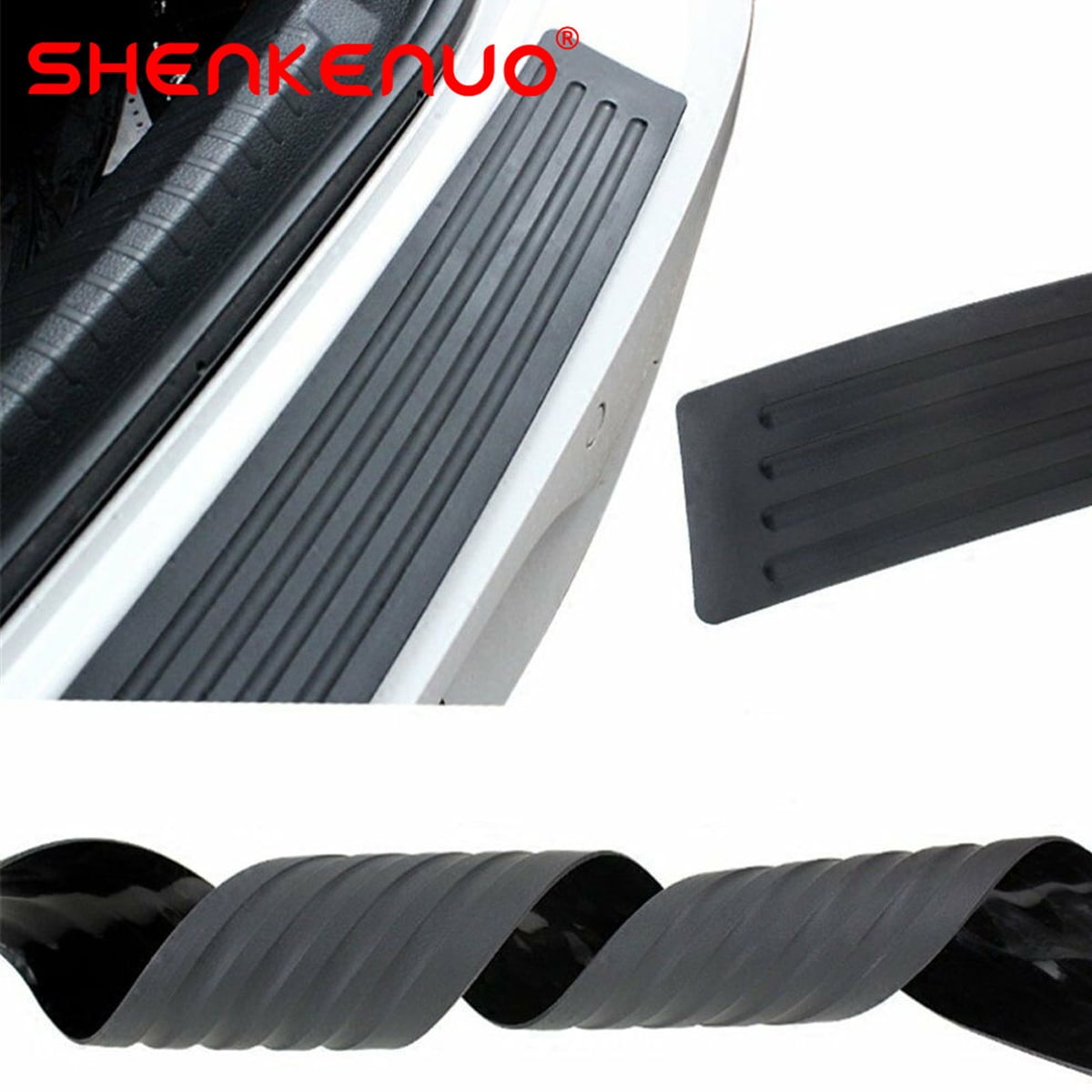 Trunk Rubber Protection Strip Car Rear Bumper Protector Cover with 3M ...