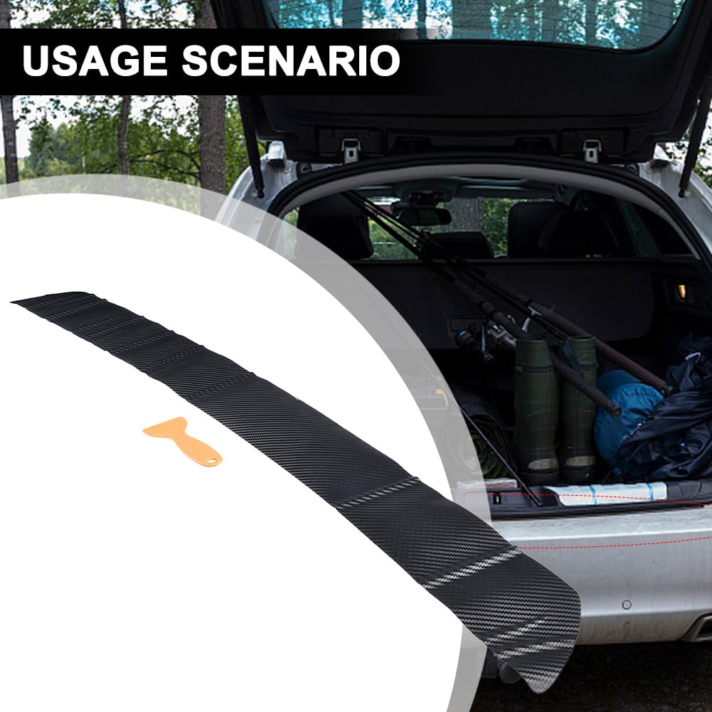 Car Rear Bumper Guard Sticker for Trunk Door Threshold - 100cm Carbon ...