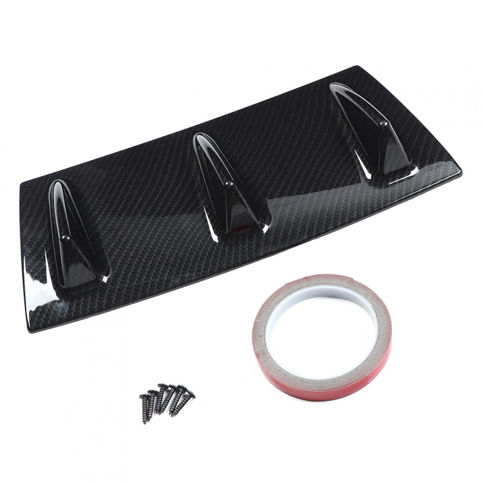 Car Rear Bumper Lip Diffuser Chassis Spoiler 3-Fin Small Carbon Fibre ...