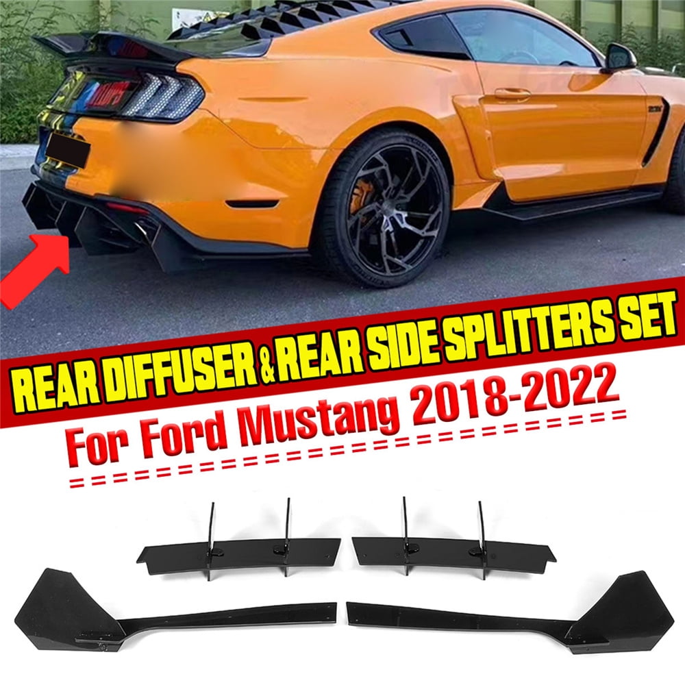 Car Rear Bumper Lip Diffuser Spoiler Chassis Deflector Rear Side ...
