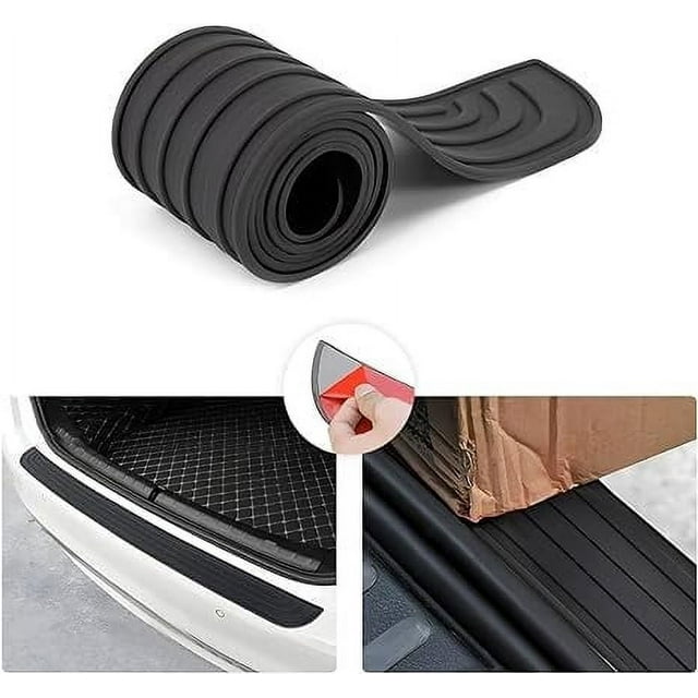 Car Rear Bumper Protector Guard - Anti-Scratch Rubber Cover Strip for ...