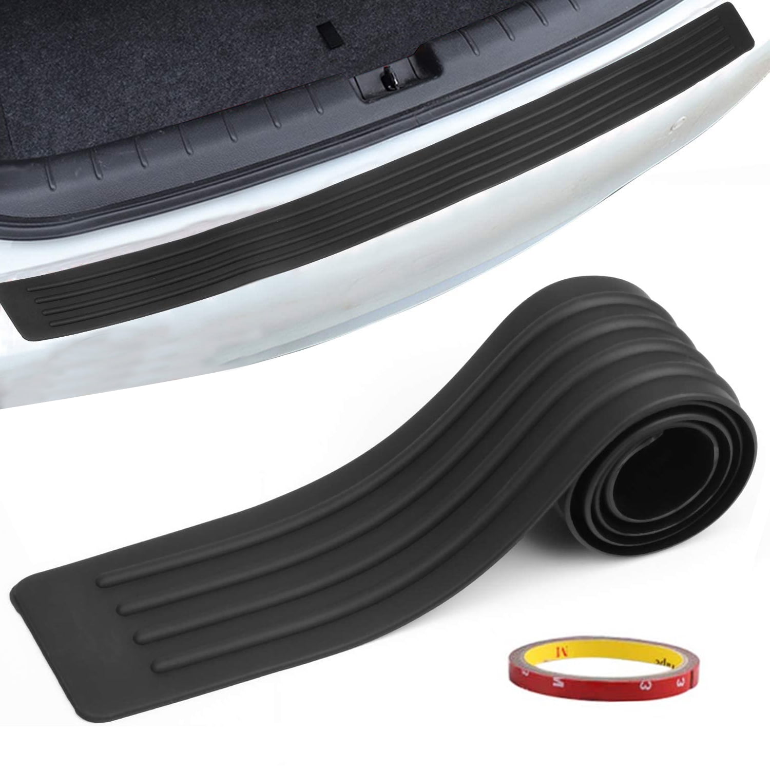 Altatac BUMPER-SAFE-95, Black Silicone Polymer Rear Bumper Protector 3 ...