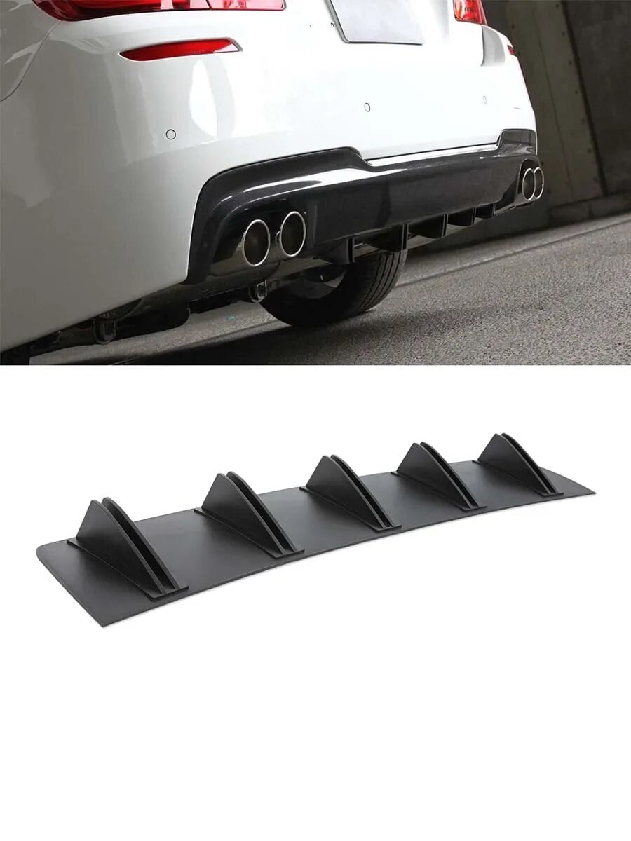 Car Rear Bumper Shark Fin Car Rear Diffuser Auto Rear Trunk Lip Spoiler ...
