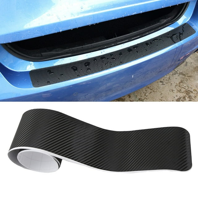 Car Rear Bumper Trunk Protector Trim Sticker Carbon Fiber 90cm ...