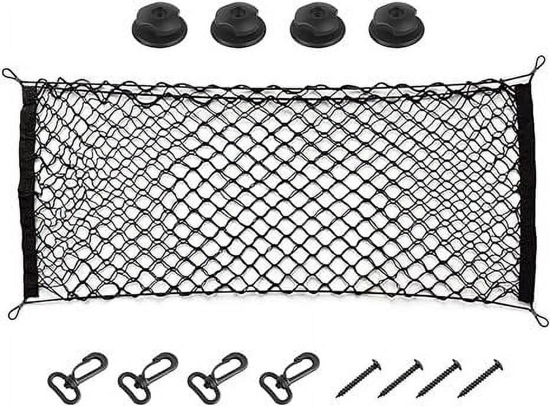 Car Rear Cargo Net, Adjustable Elastic Storage Organizer Net, Trunk ...