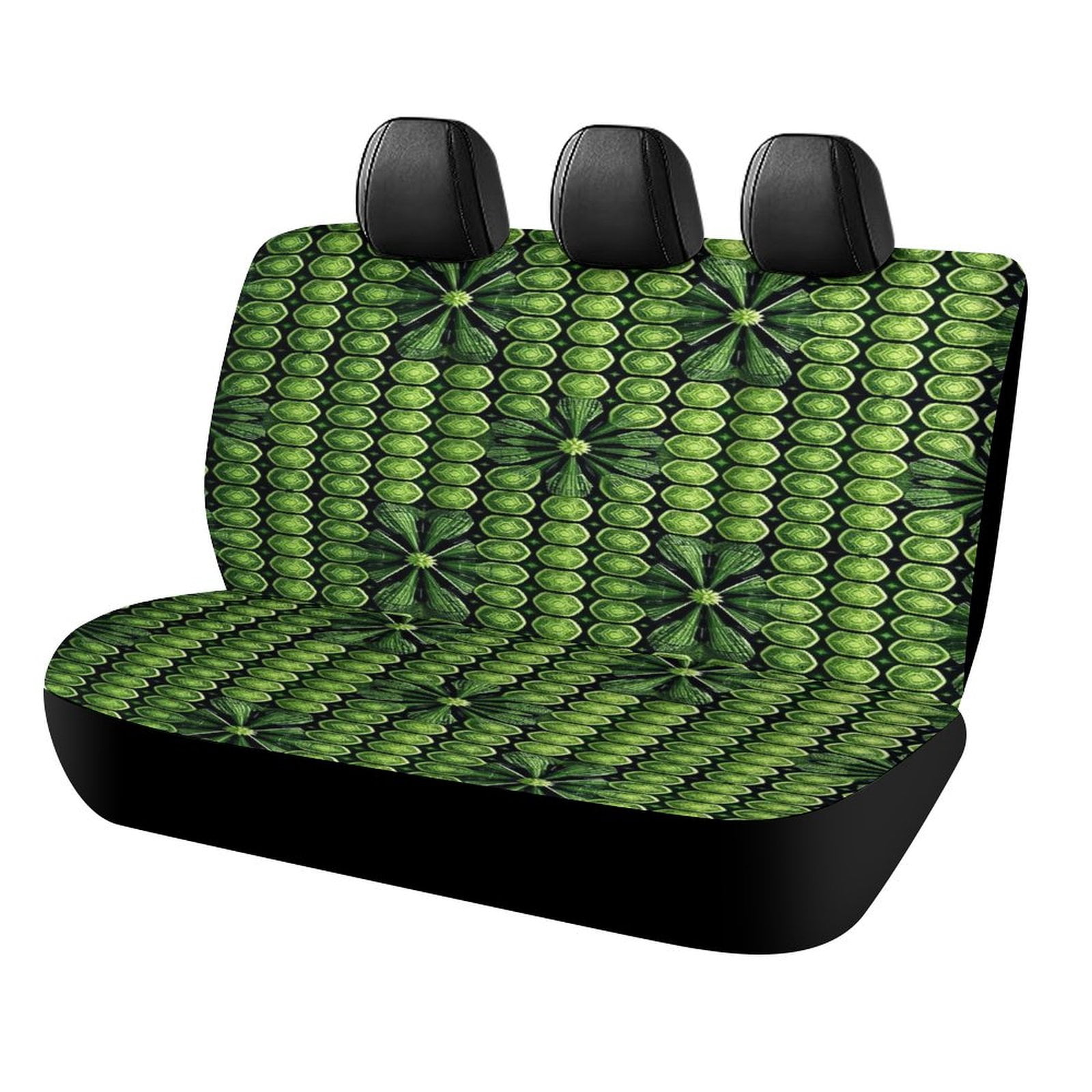 Car Rear Seat Cover Green Floral Honeycomb Pattern Design Texture Car ...