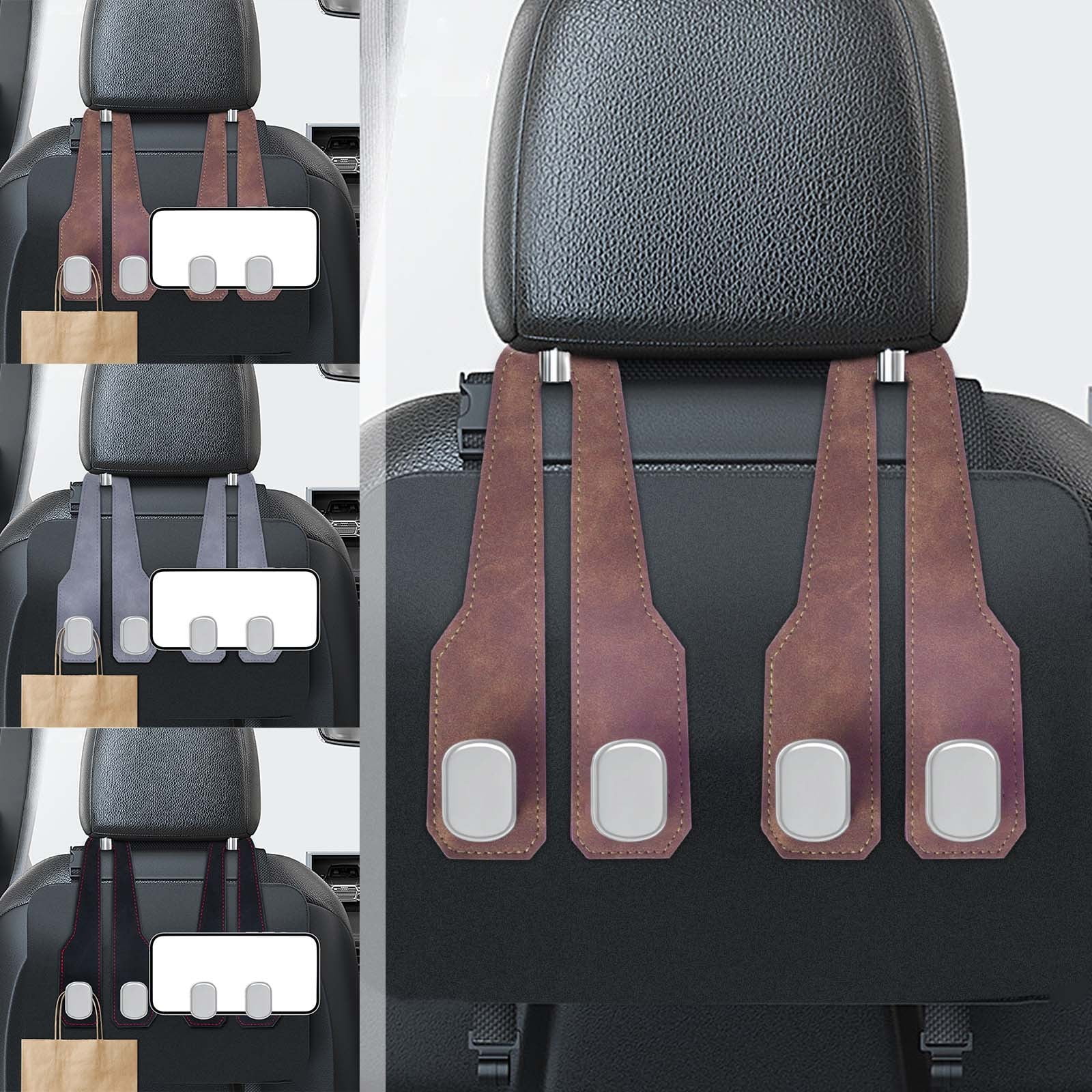 Car Rear Seat Double Hook | Ons-board Style | Faux Leather & Metal ...