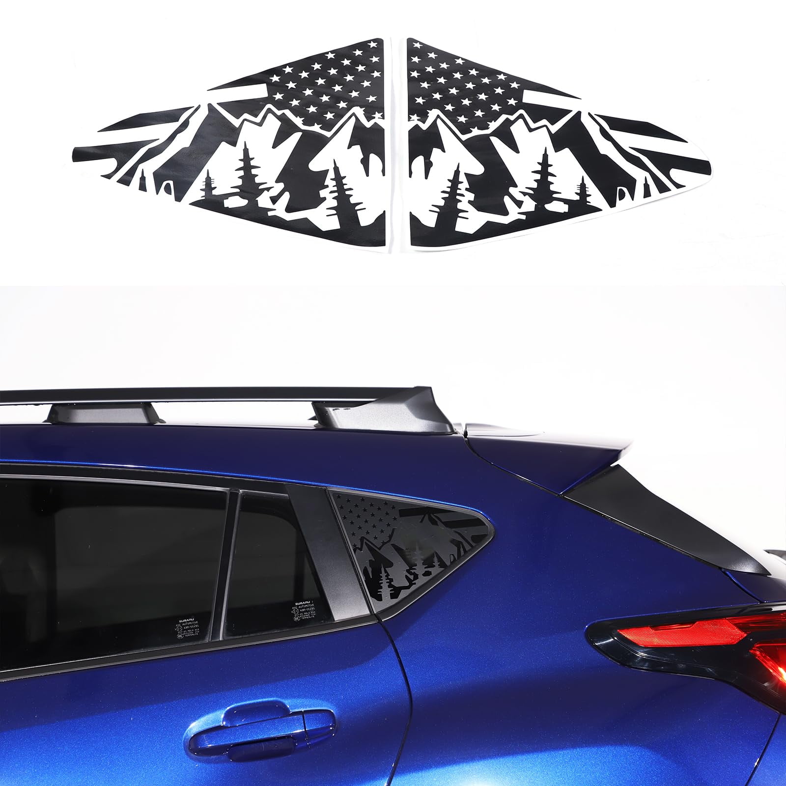 Car Rear Side Window Louver Sticker Trim Compatible with Subaru ...