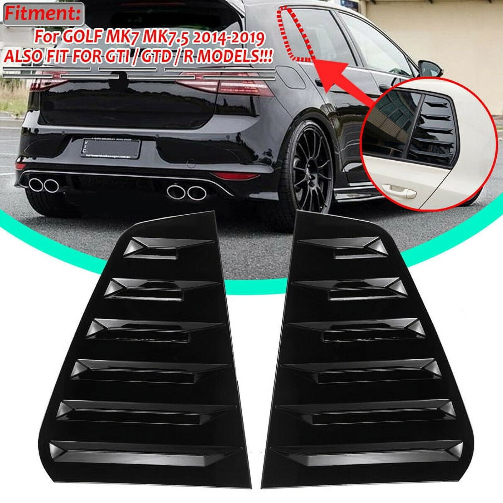 Car Rear Side Window Louvers, for Golf 7 R 7 7.5 2013-2020 Racing Style ...