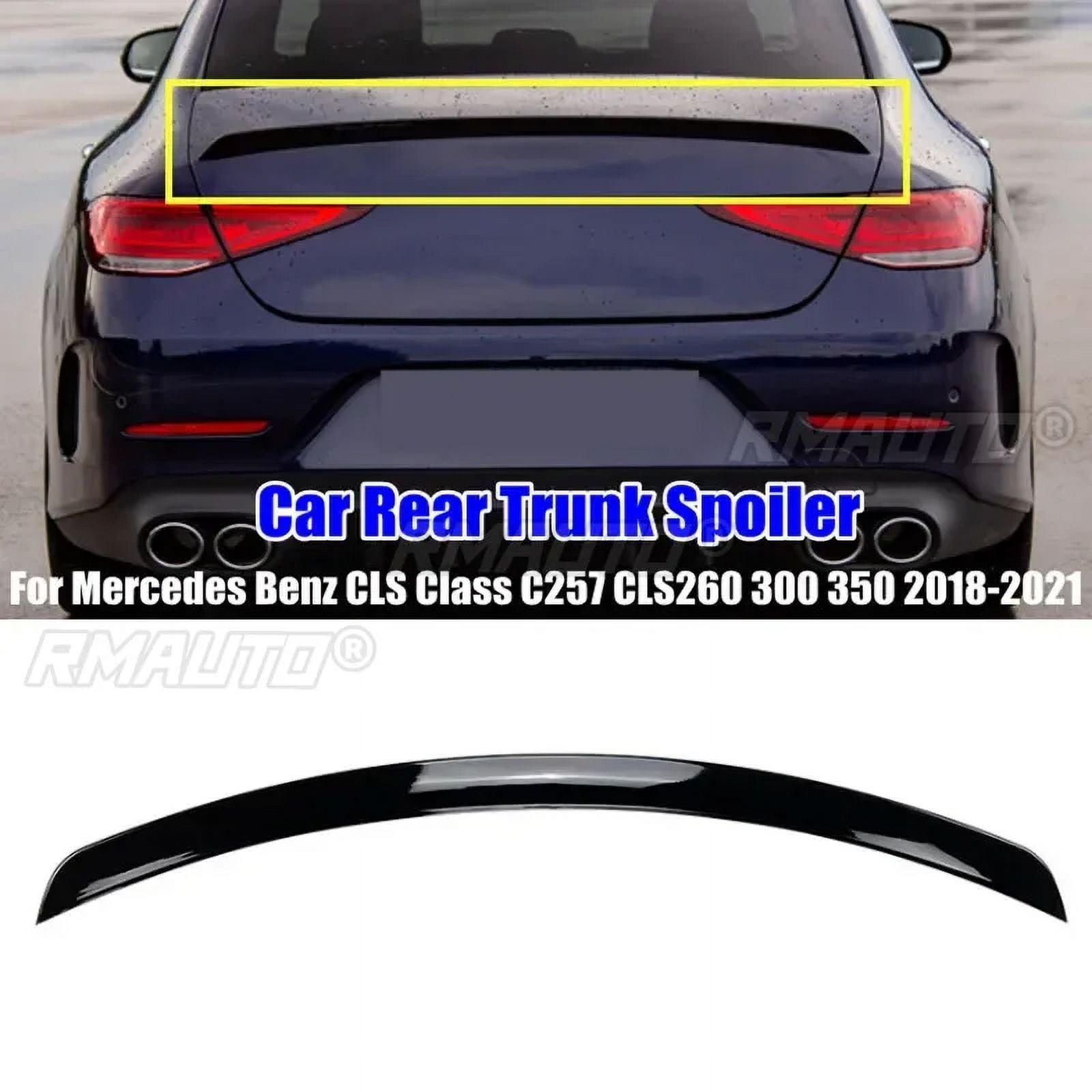 Car Rear Trunk Spoiler For Mercedes Benz CLS Class C257 CLS260 300 350 2018-2021 Rear Wing Roof ...
