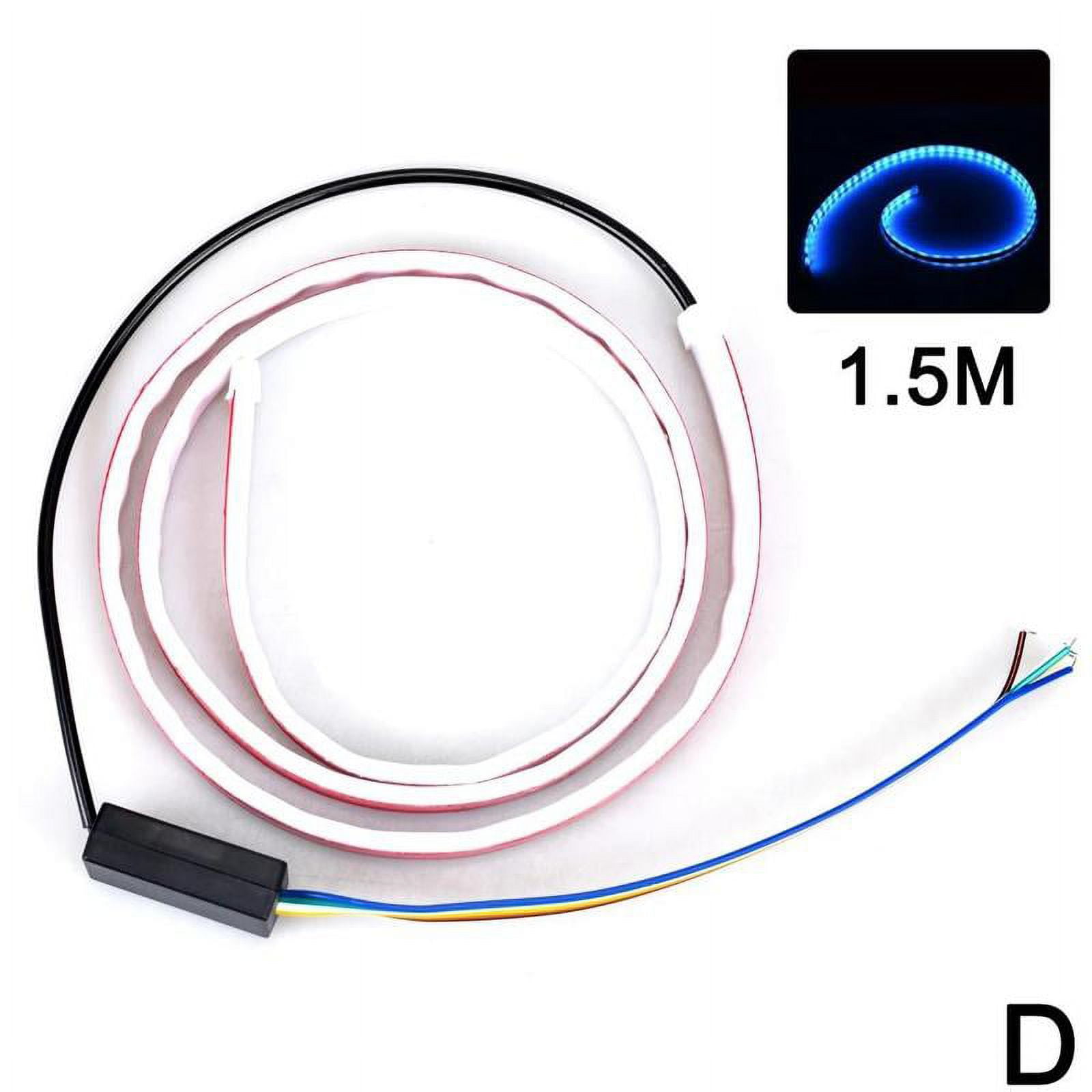 "Car Rear Trunk Tail Light 120cm Colorful Dynamic Reverse Warning Led ...