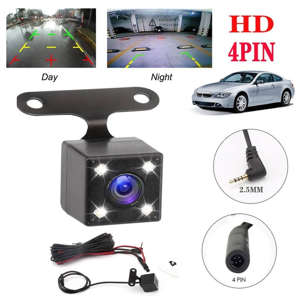 Car Rear View Camera 2.5mm 4Pin Video Port With 4 LED Night Vision ...